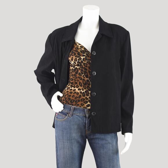 Briggs New York | Jackets & Coats | 9s Black Jacket Vintage Briggs Faux ...
